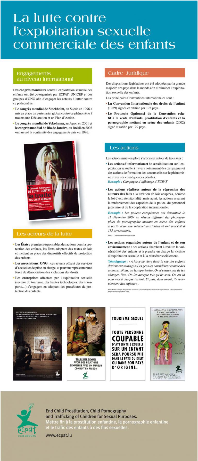 ECPAT - La lutte contre l’exploitation sexuelle et commerciale des enfants